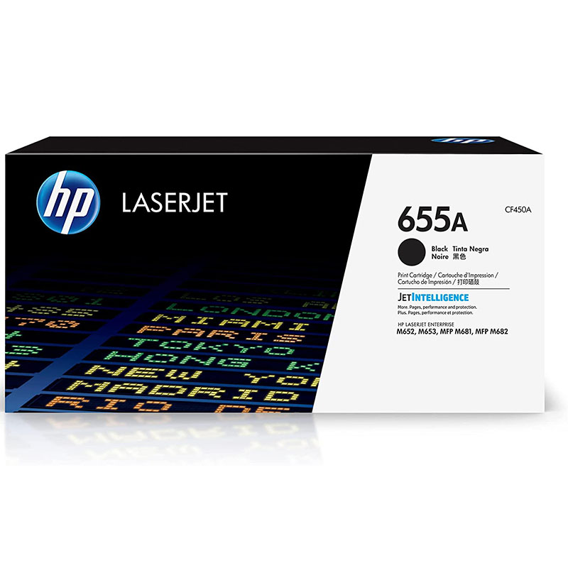TONER HP 655A ORIGINAL REF CF450A COULEUR NOIRE - BUROLIFE